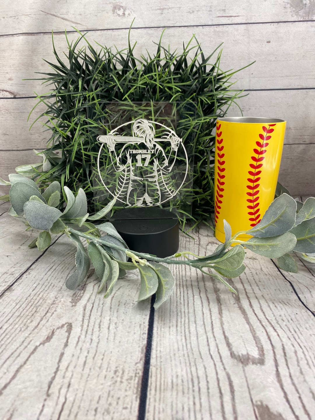 Custom Softball Led Light/personalized Softball Light/custom Softball ...