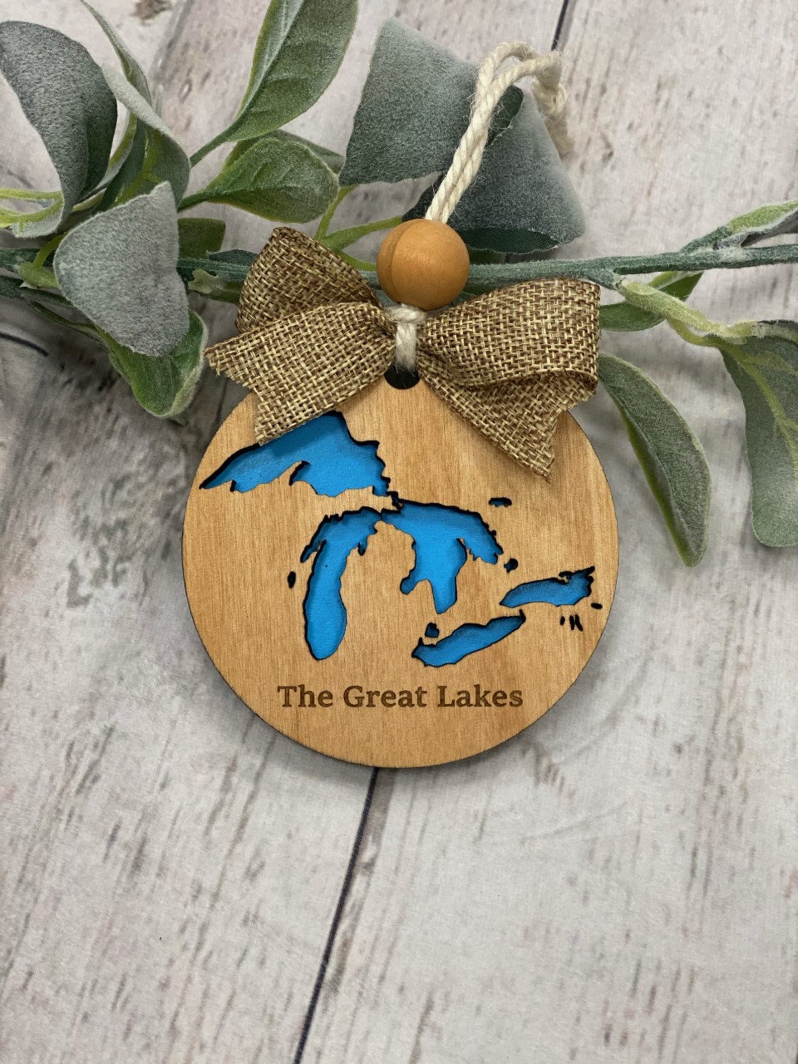 Great Lakes Ornament/great Lakes Map/ornament of Great Lakes/laser ...