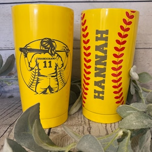 Softball Custom Tumbler/personalized Softball Tumbler/custom Engraved ...
