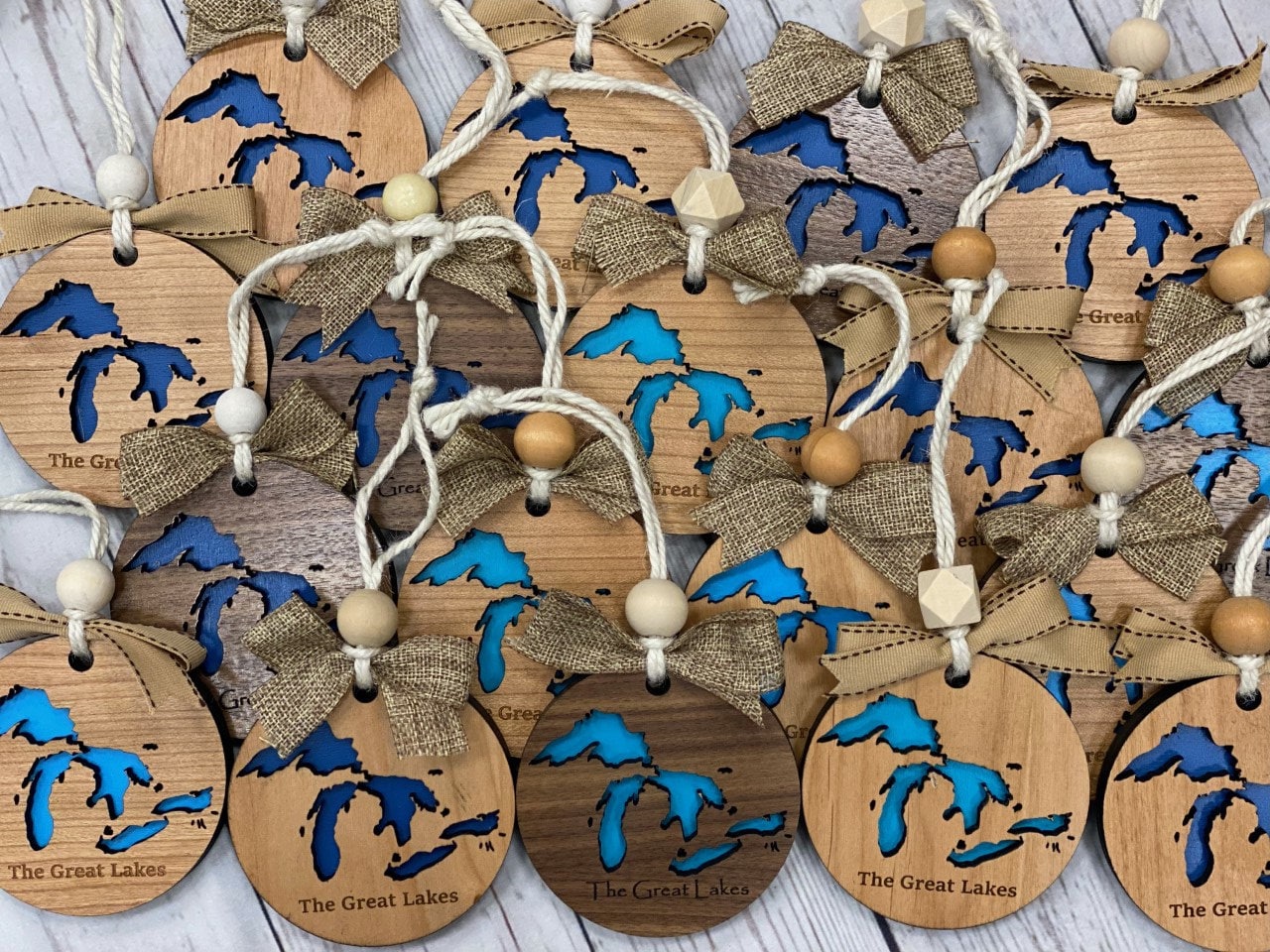 Great Lakes Ornament/great Lakes Map/ornament of Great Lakes/laser ...