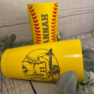 Softball Custom Tumbler/personalized Softball Tumbler/custom Engraved ...
