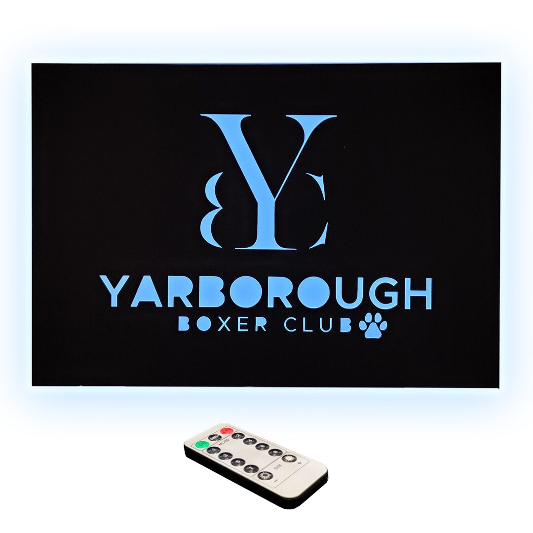 Backlit Business Sign 20x30 Inches- Logo Box Light- Wood Business Sign ...