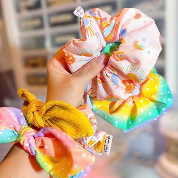 Rainbow Scrunchie - Etsy