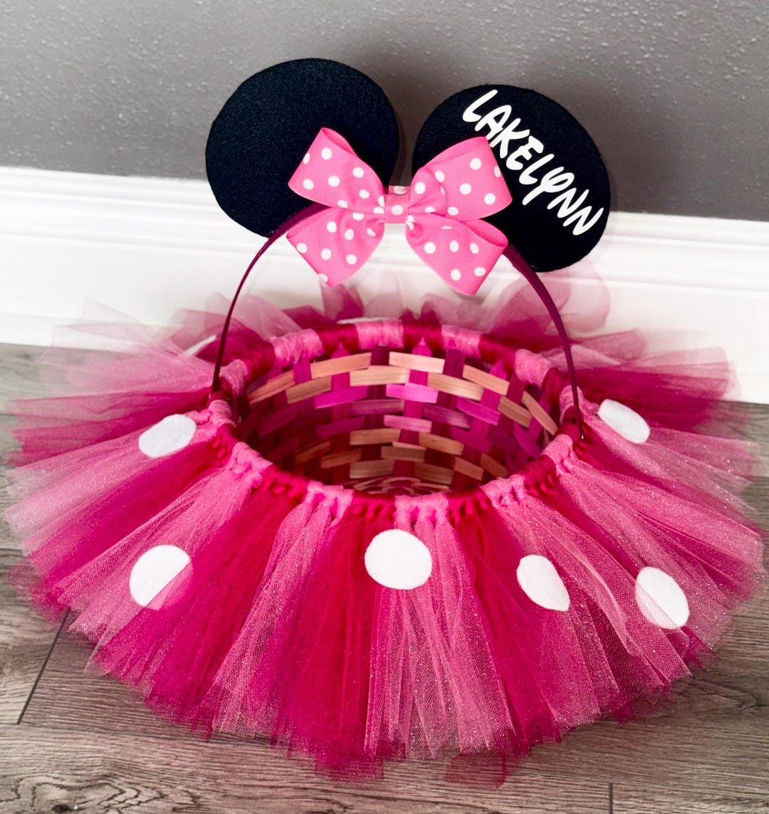 Minnie Mouse Easter Basket//minnie Mouse//easter//my First Year - Etsy