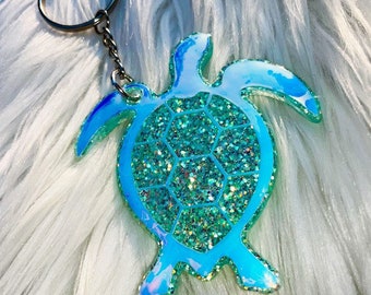 Gold Sea Turtle Keychain Unique Turtle Gift Enameled - Etsy