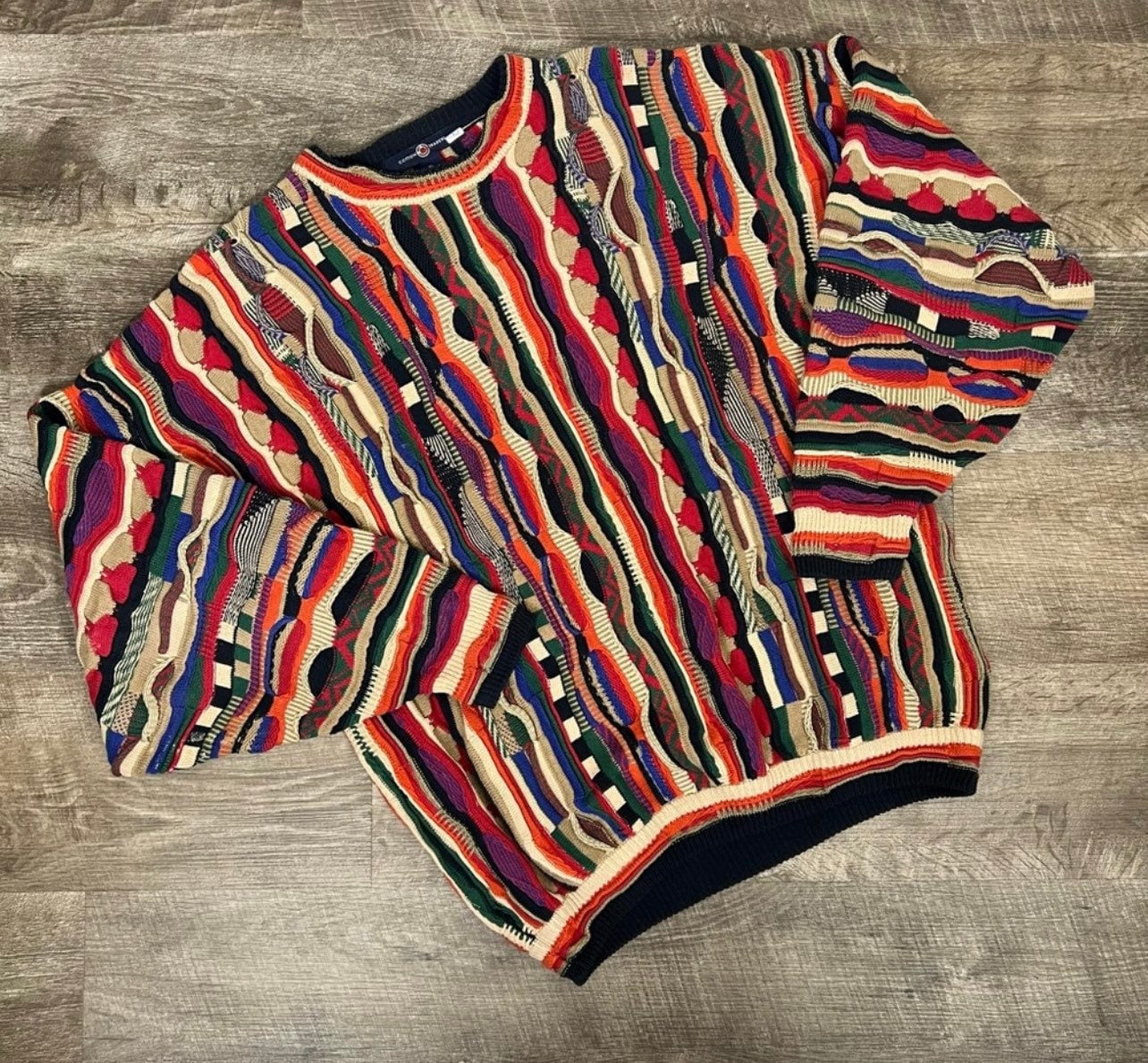 (4) VTG Roundtree Yorke Coogi Style Cosby Sweaters Medium Texture 3D ...