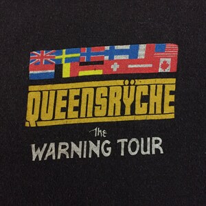 Vintage 80s QUEENSRYCHE the Warning 1984 Concert Shirt International ...