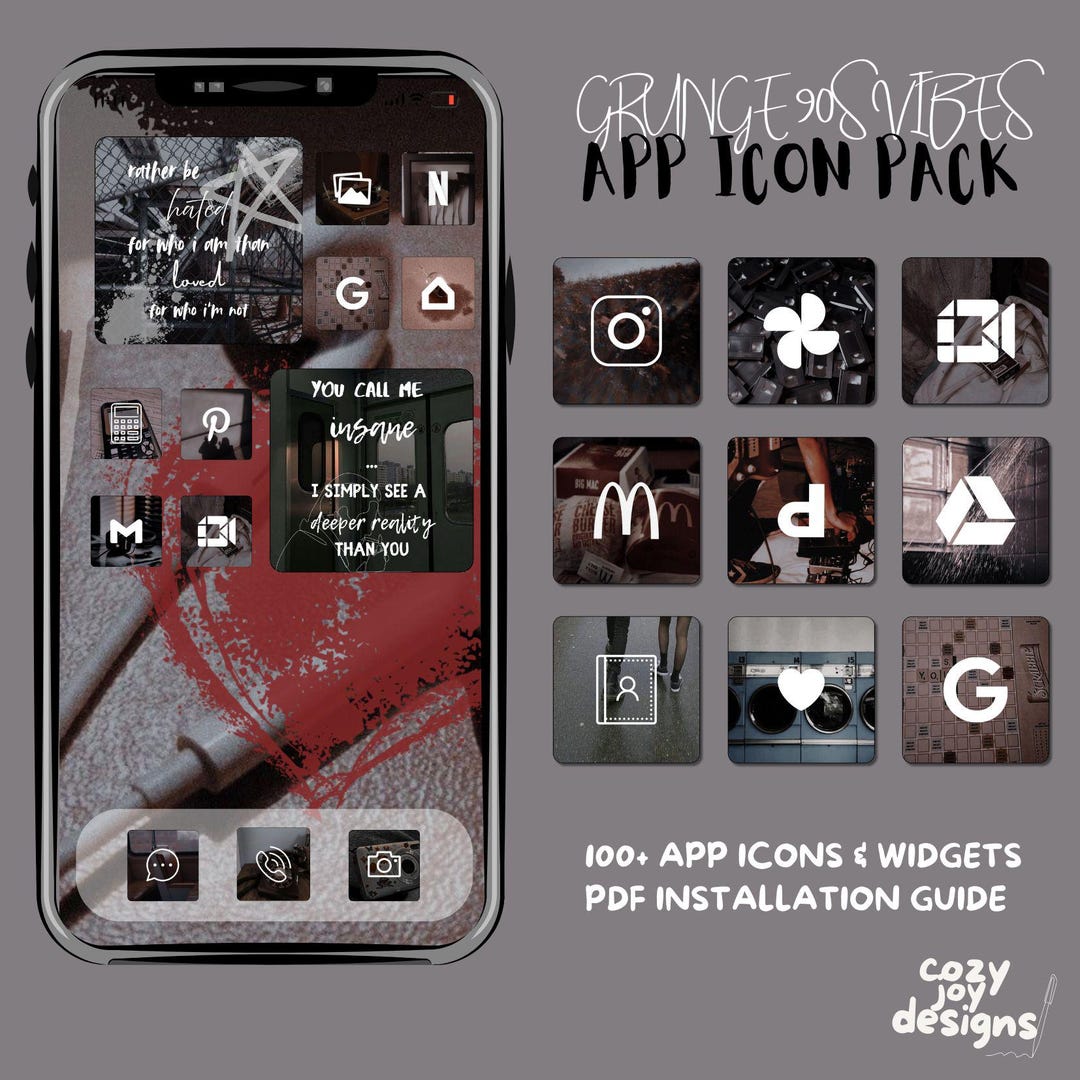 90s Grunge Android Icons: Y2K App Icon Pack (digital Download) - Etsy