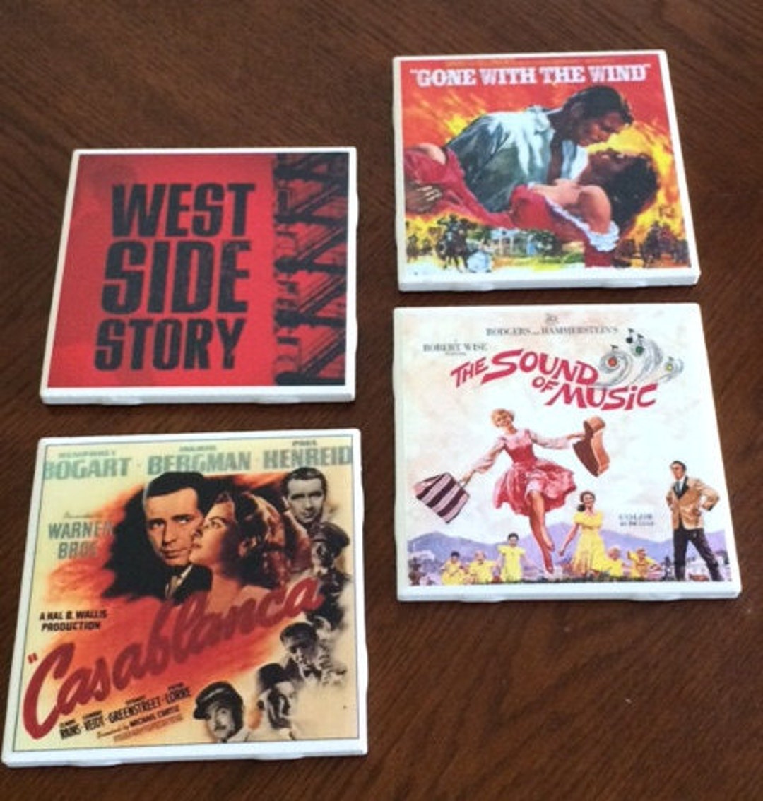 Playbill Coasters, Vintage Movie Cover Coasters, Gone With the Wind ...