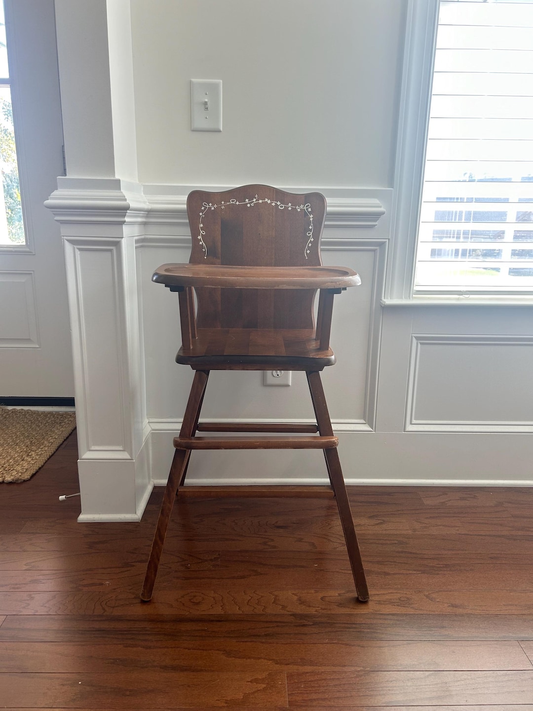 Early 1900's High Chair, Vintage Wooden High Chair, Jenny Lind, Antique ...