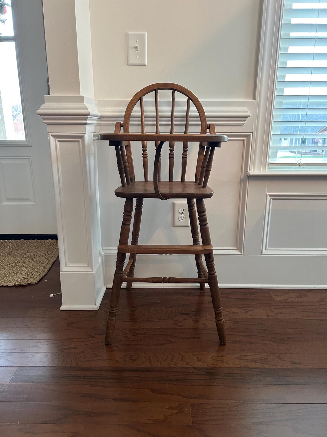 Early 1900's High Chair, Vintage Wooden High Chair, Jenny Lind, Antique ...