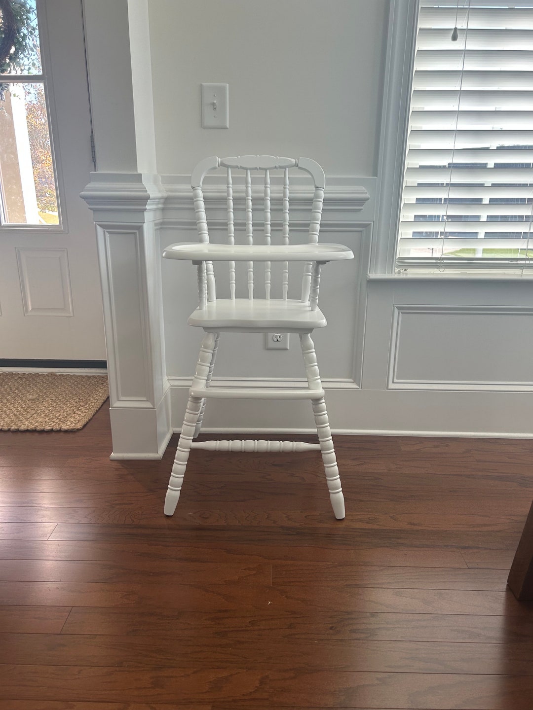 Professionally Painted, Vintage Wooden High Chair, Jenny Lind, Antique ...