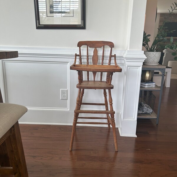 Wooden High Chair - Etsy