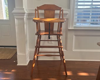 Vintage Wooden High Chair, Jenny Lind, Antique High Chair, Vintage High ...