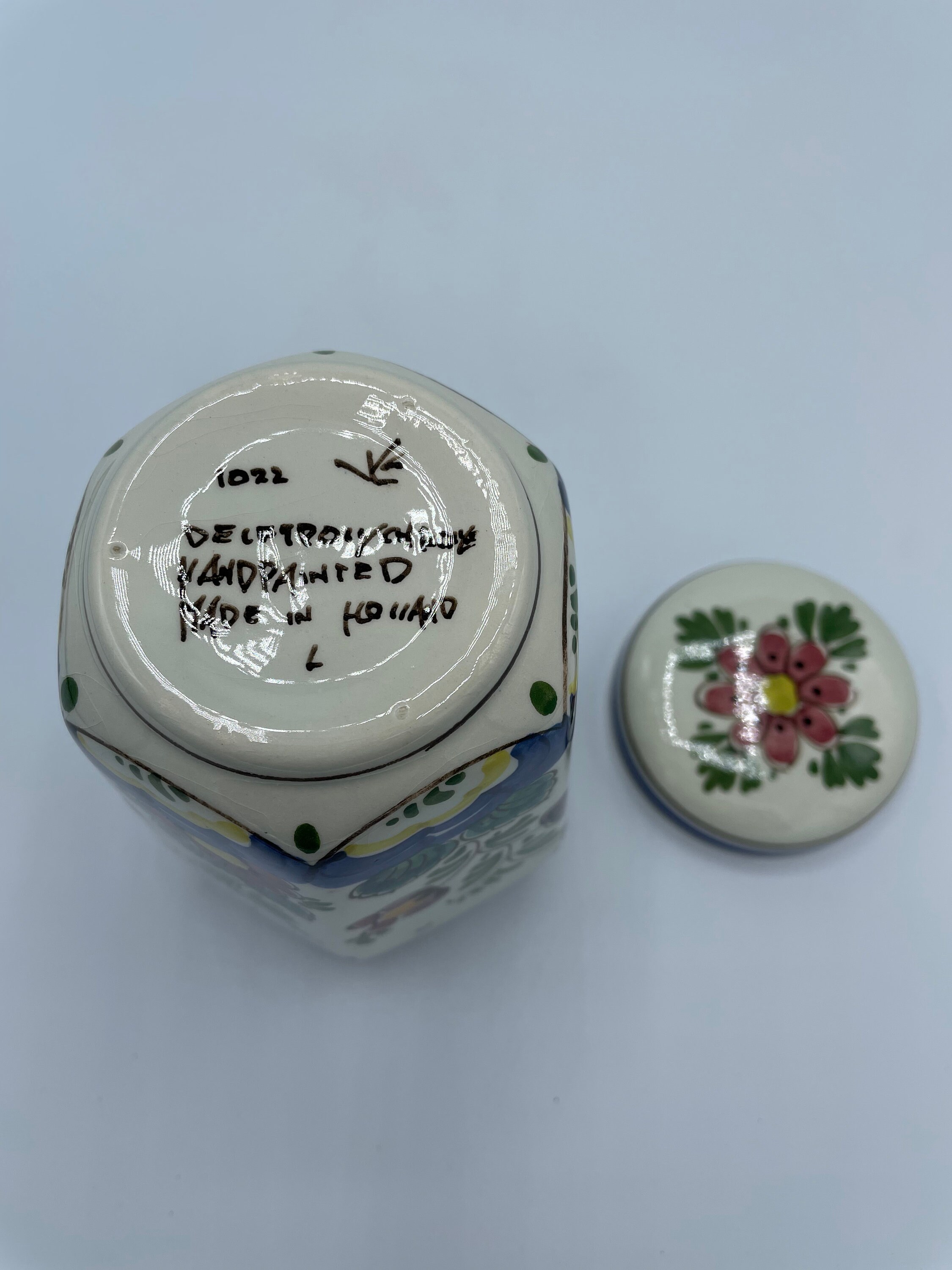 Rare Polychrome Delft Lidded Jar Made in Holland - Etsy
