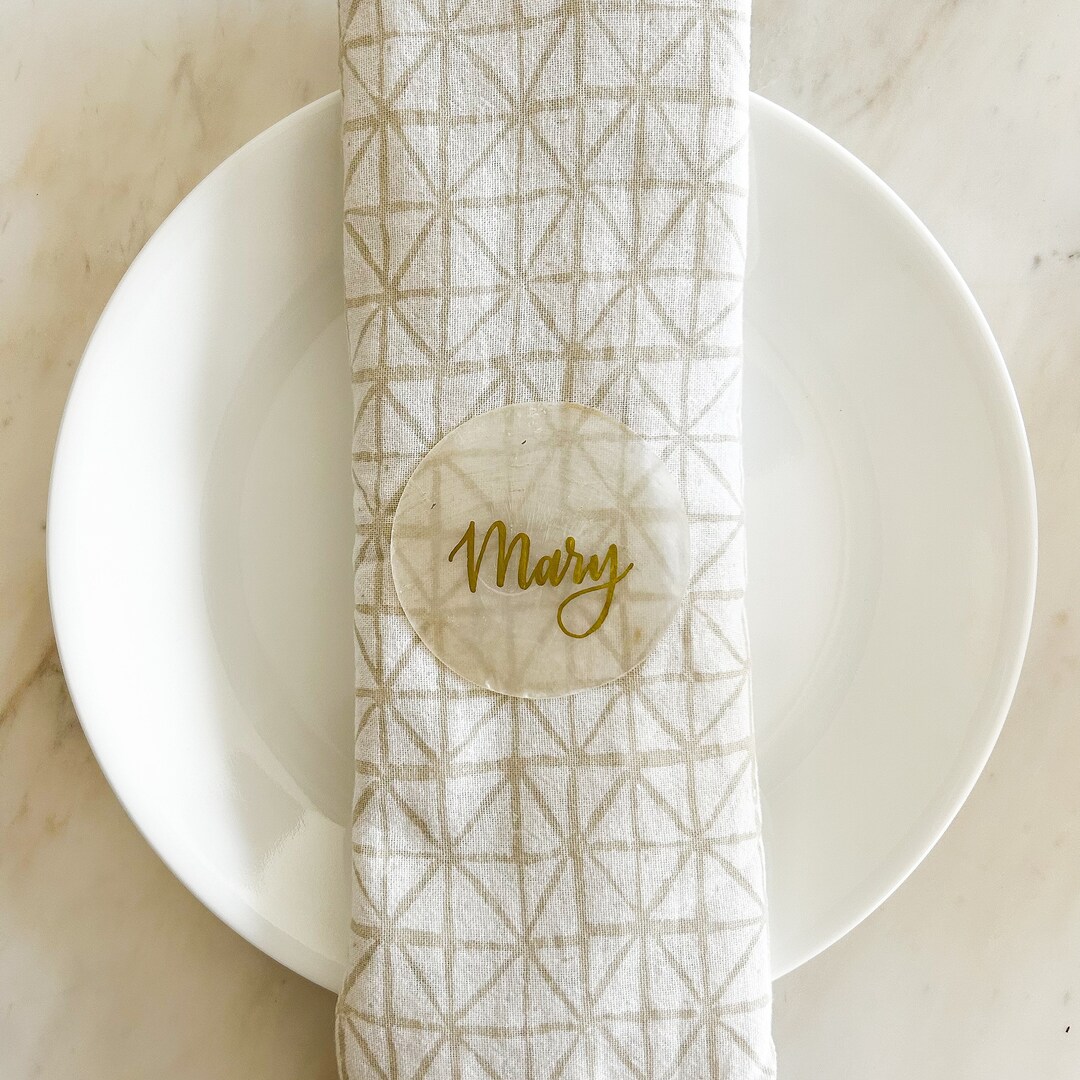 Personalized Seashell Place Cards Capiz Shell Wedding Place Cards Shell ...