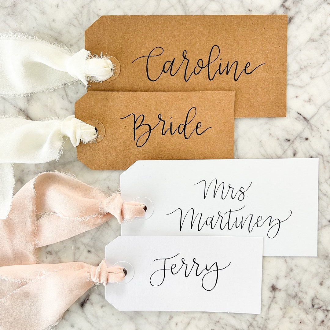 Personalized Calligraphy Gift Tags | Bridesmaid Gift Tags | Bridesmaid ...