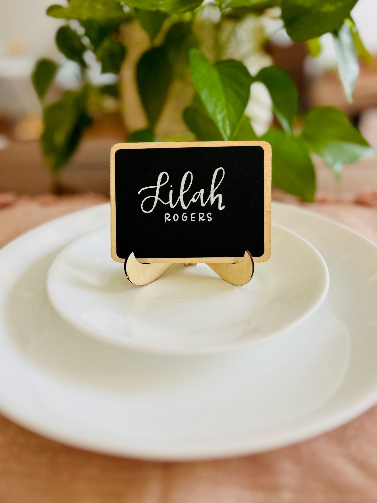 Chalkboard Place Cards Mini-chalkboard Signs Custom Name Plates - Etsy
