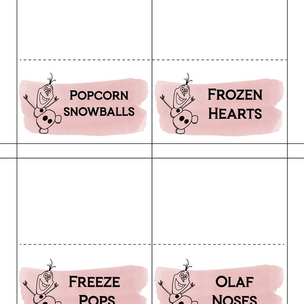 Frozen Name Label - Etsy