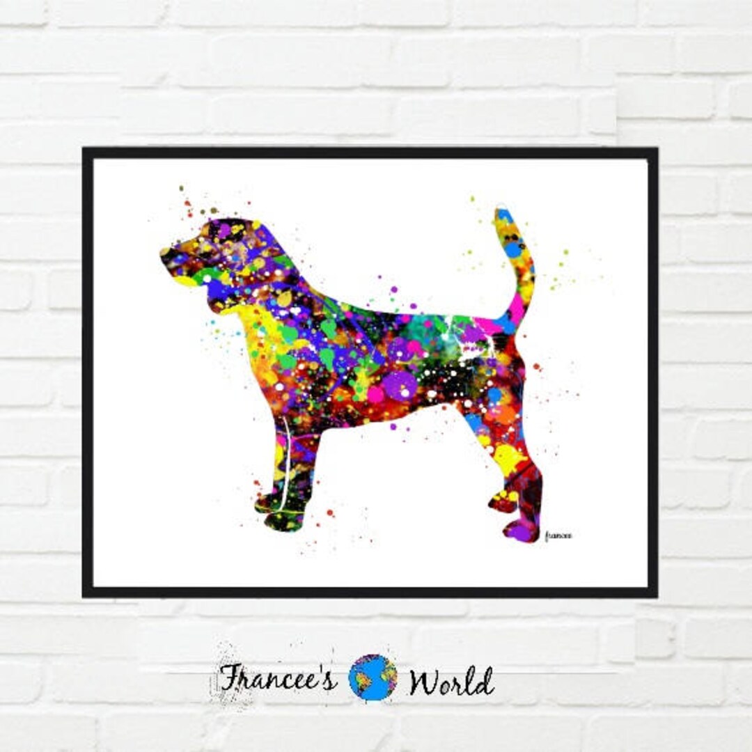 Beagle Dog PRINTABLE, Watercolor , Beagle Gifts, Beagle, Dog Art ...