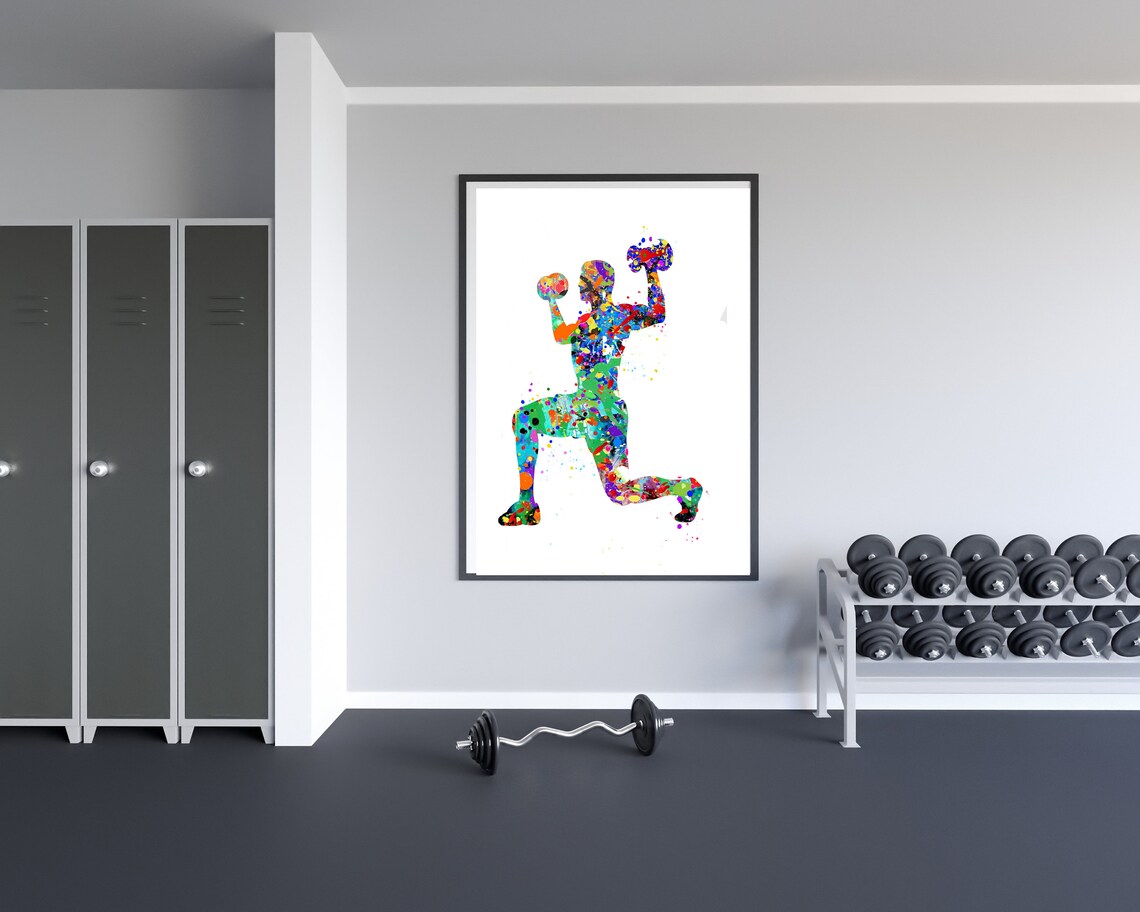 Dumbbells Print Exercise Weights INSTANT DOWNLOAD Workout Room - Etsy