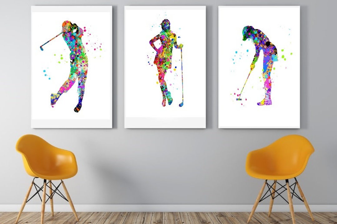 Golf Woman Print,woman Golf Printable, Woman Golf Gift,golf Art,dorm ...