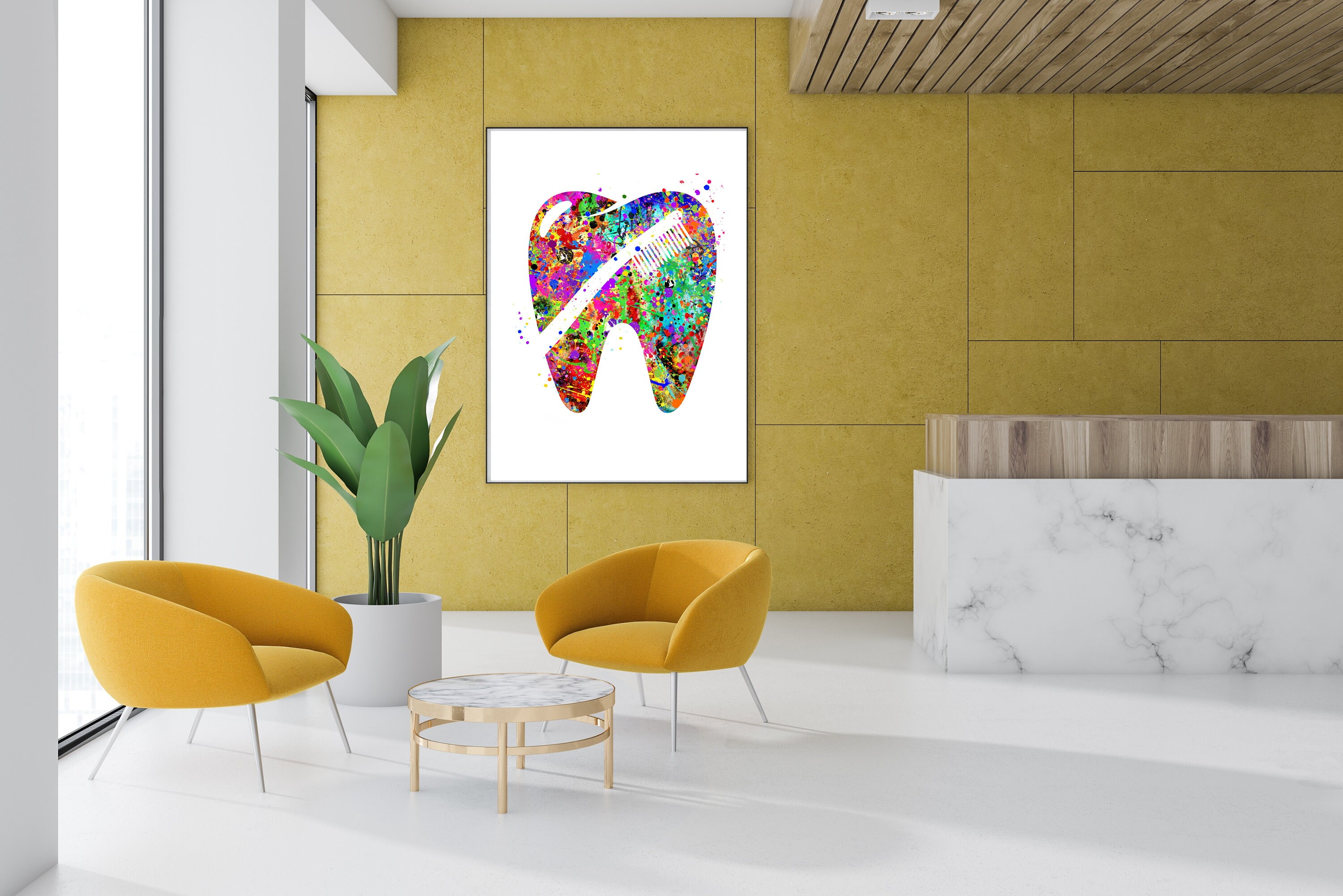 Tooth PRINT Human Tooth Art Dental Hygienist Watercolor | Etsy