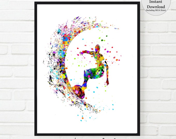 Surfer PRINTABLE Boy Surfer Gift surfer Art Surfer - Etsy