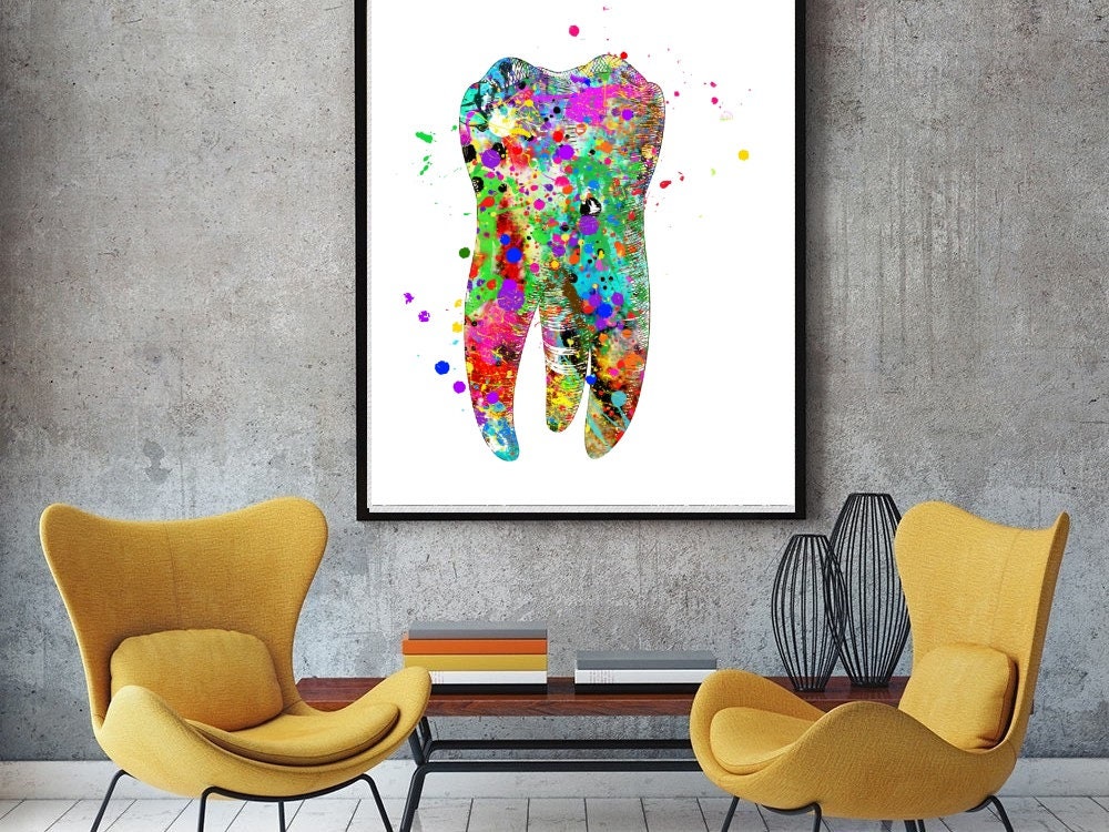 Human Tooth PRINT Human PRINTABLE Watercolor Tooth Medical Art - Etsy