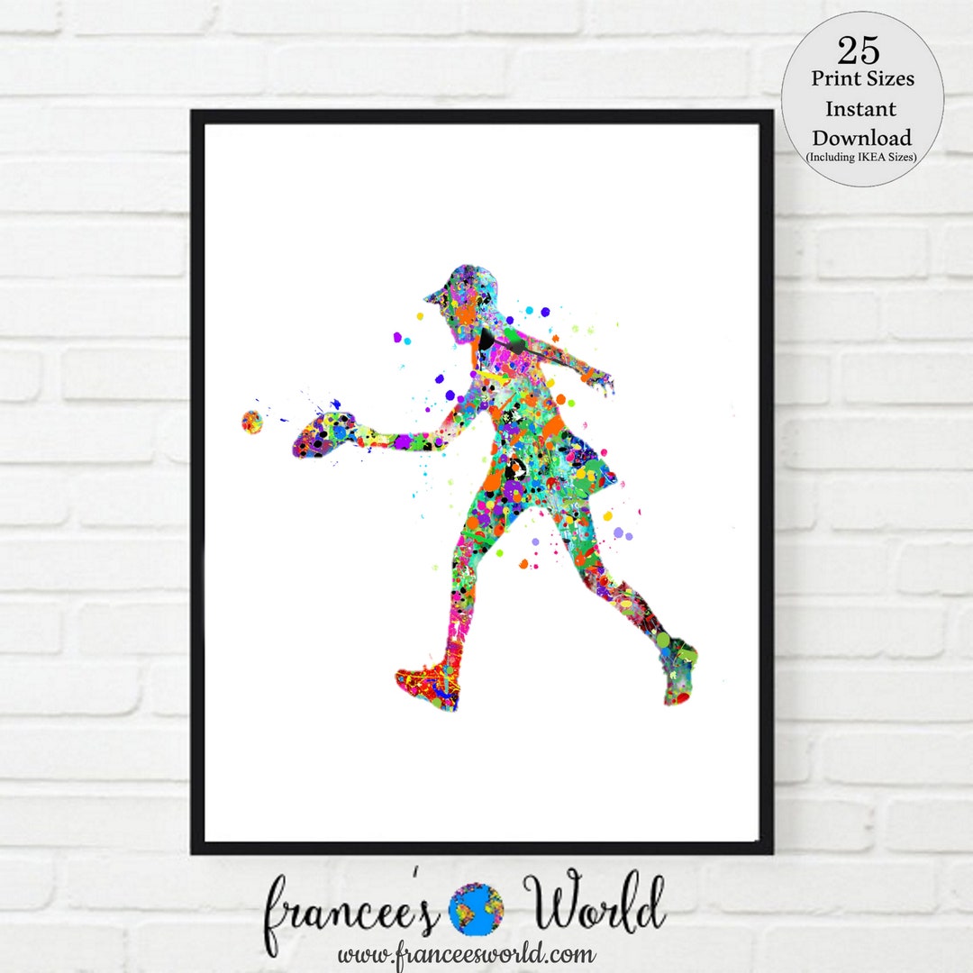 Pickleball Print, Pickleball Art, INSTANT DOWNLOAD, Woman Pickle Ball ...