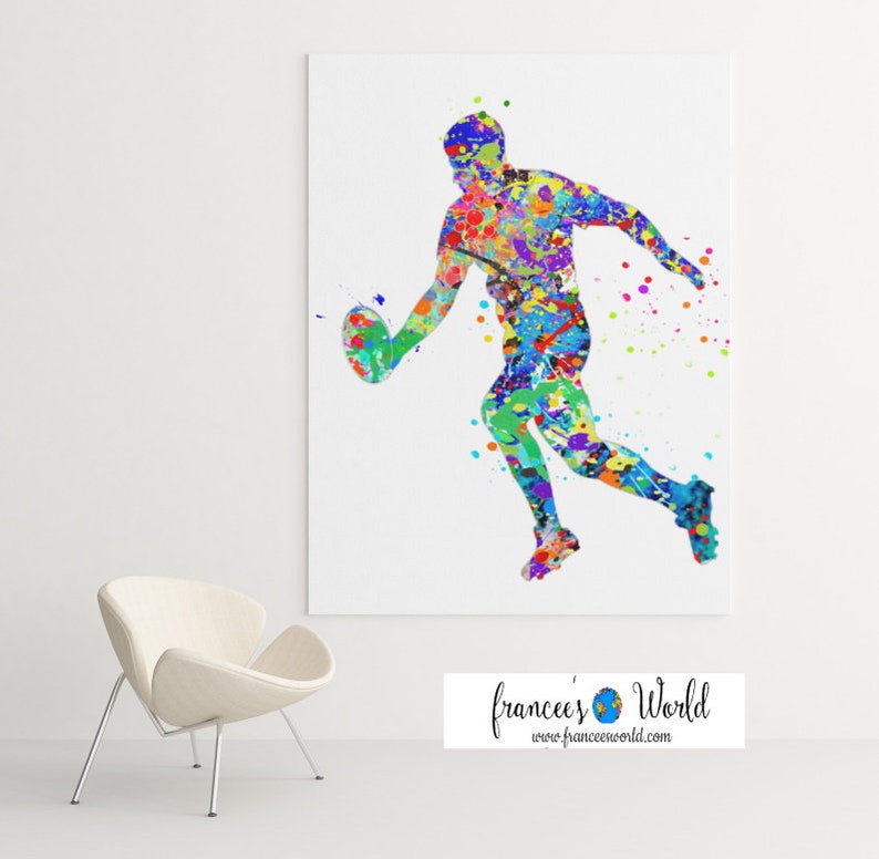 Rugby Player Rugby Gift Rugby Print Rugby Decor Boy Sports - Etsy