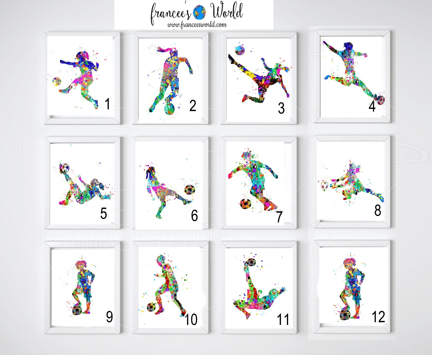 Soccer Print Gift Soccer Girl Printable Soccer Wall Art | Etsy