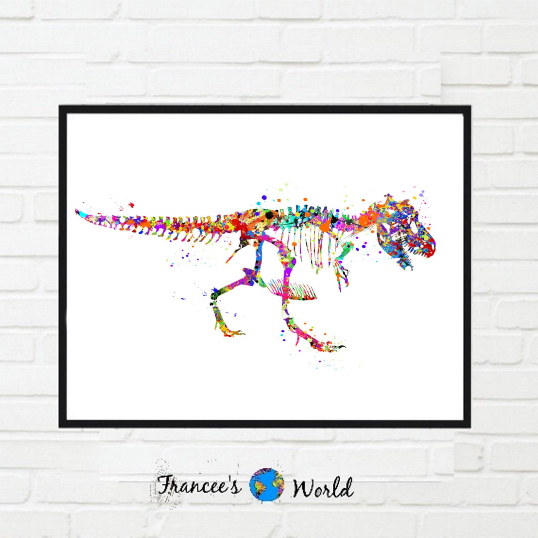 Tyrannosaurus Rex T-rex Print, Boys Room Art, Boy Nursery, Jurassic ...