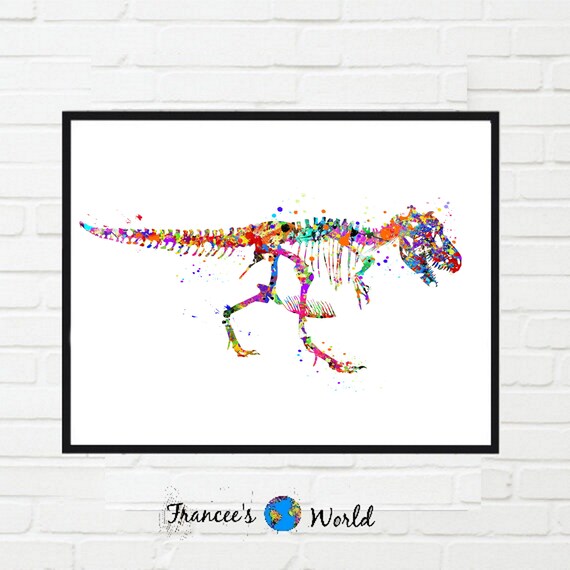 Tyrannosaurus Rex T-rex Print Boys Room Art Boy Nursery | Etsy