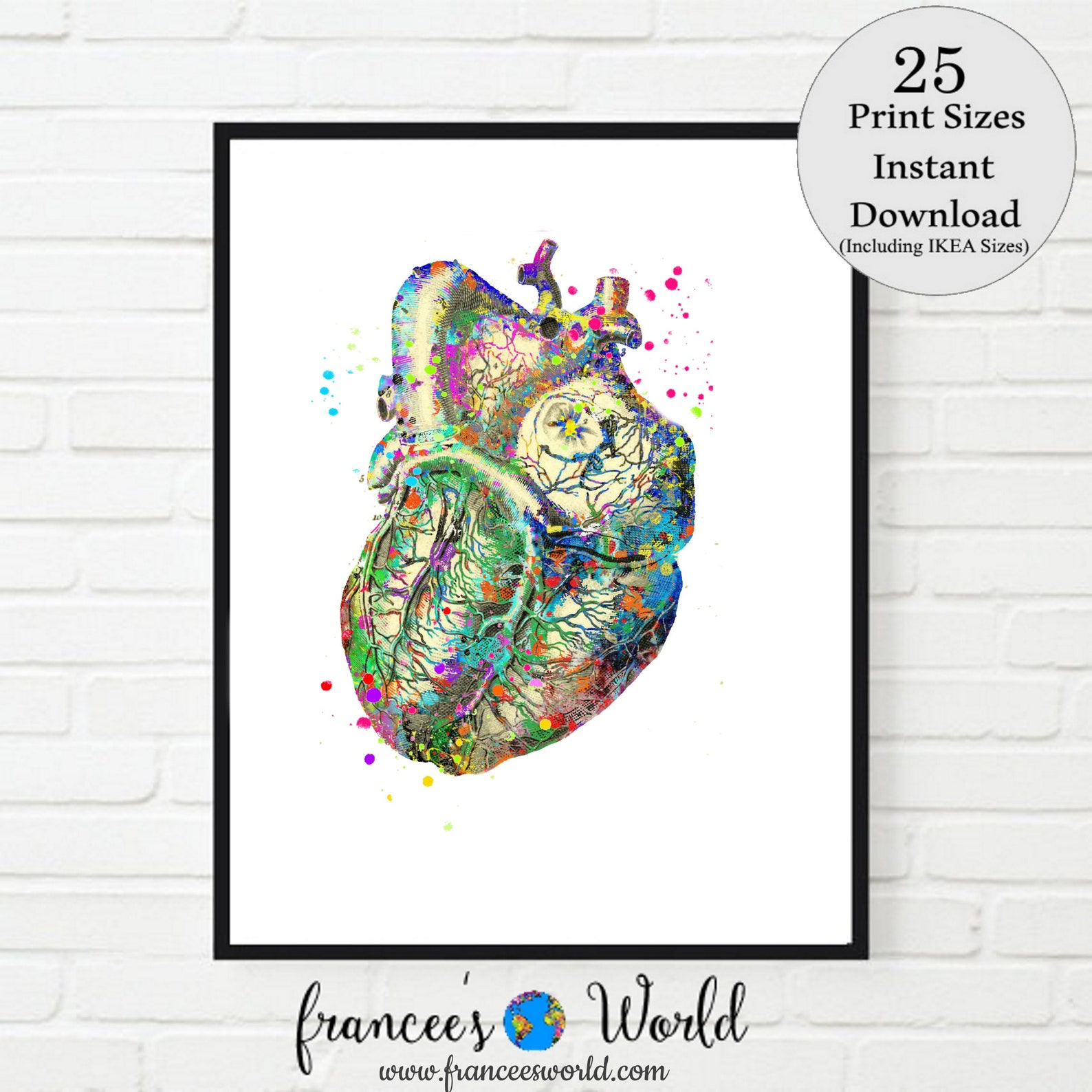 Heart Anatomy Print Heart Print Medical Art Medical Art - Etsy