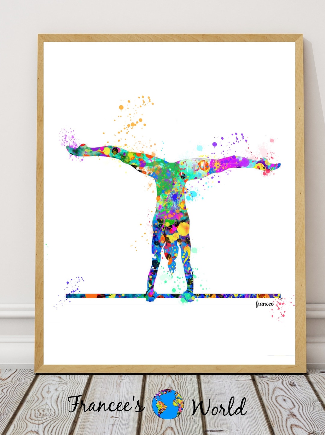 Gymnastics Gift Prints, Gymnast Watercolor Art, Gymnastics Art ...