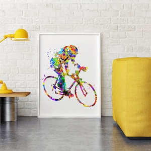 Cycling Art PRINTABLE, Cycling Poster, Woman Cyclist Gift, Cycling ...