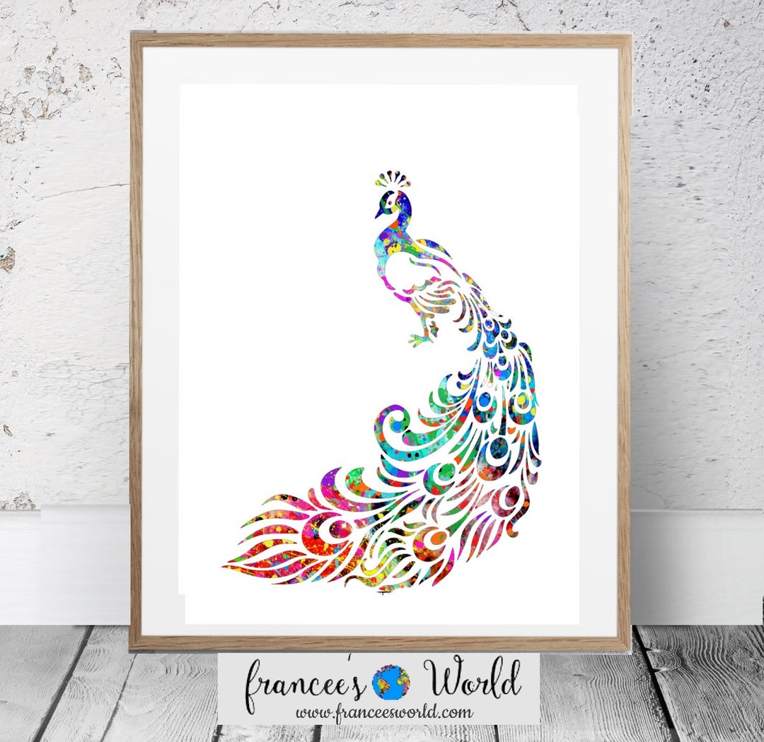 Peacock Watercolor PRINTABLE Peacock Print Peacock Art Peacock Poster ...