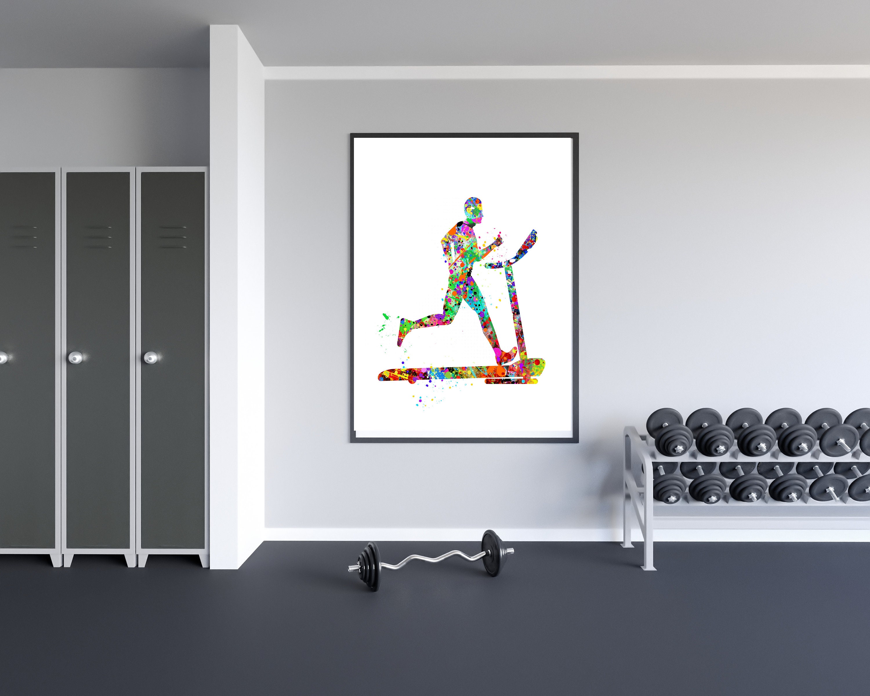 Treadmill Wall Art Walker Print INSTANT DOWNLOAD Workout Room - Etsy
