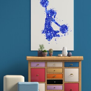 Cheerleader Print, Royal Blue Cheerleader Printable ,set of 3 ...