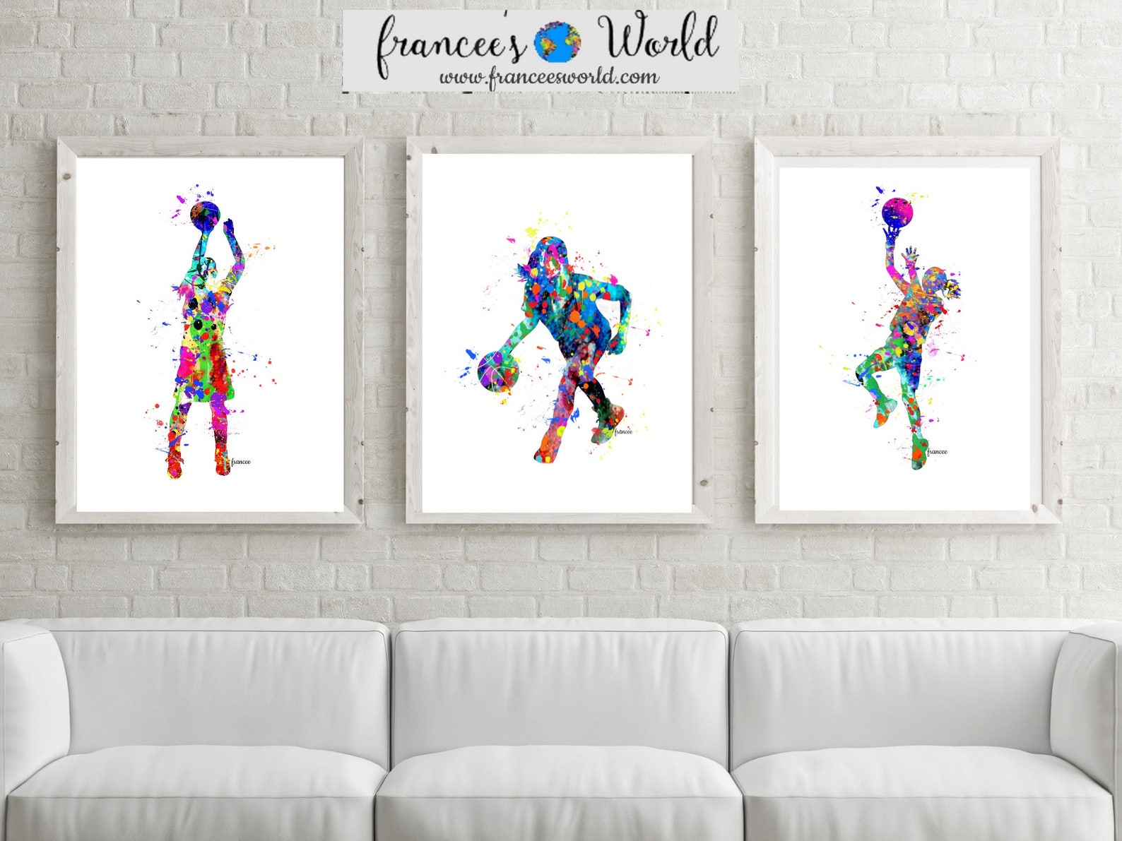 Girl Basketball PRINTABLE Watercolor Woman Basketball Poster - Etsy