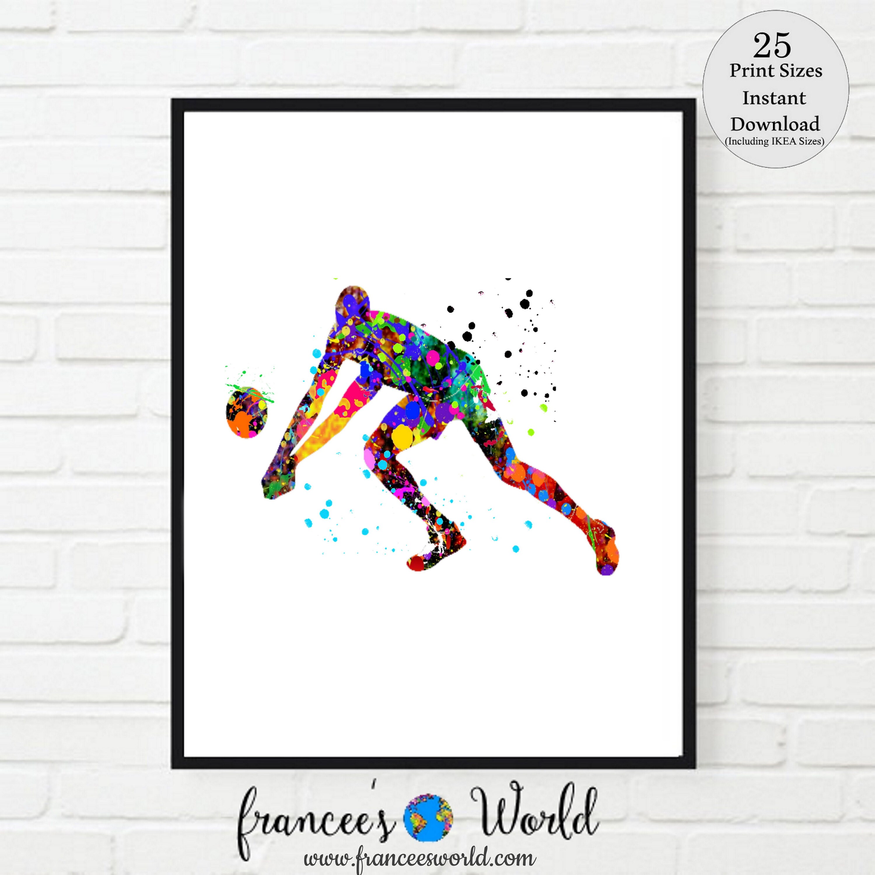 Volleyball Gift Volleyball Printable Volleyball Decor Boy | Etsy