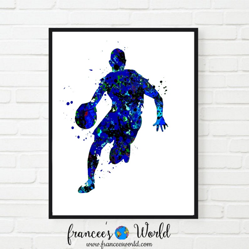 Basketball Art Boy Blue Basketball Poster Set of 3 - Etsy