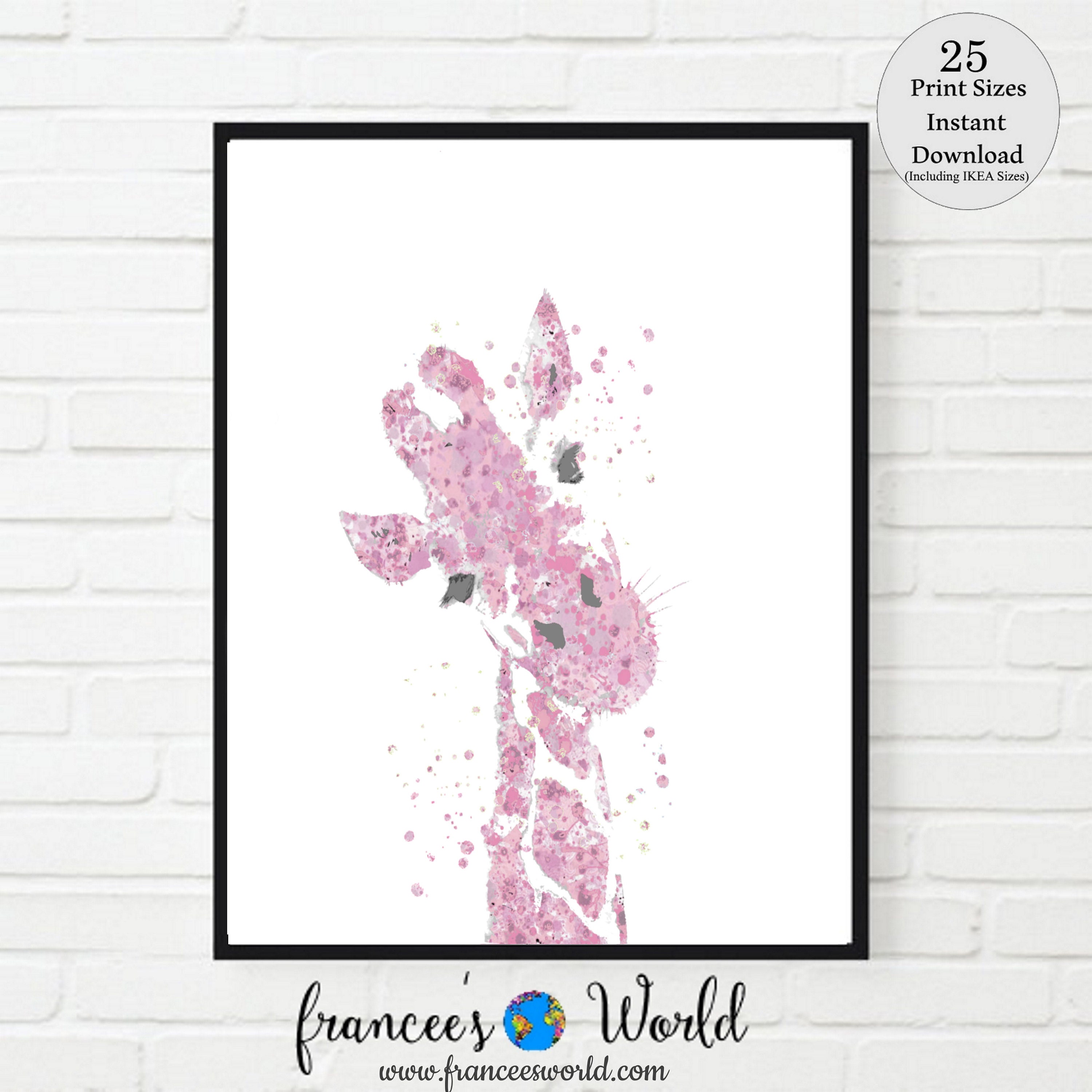 Baby Pink Giraffe Print