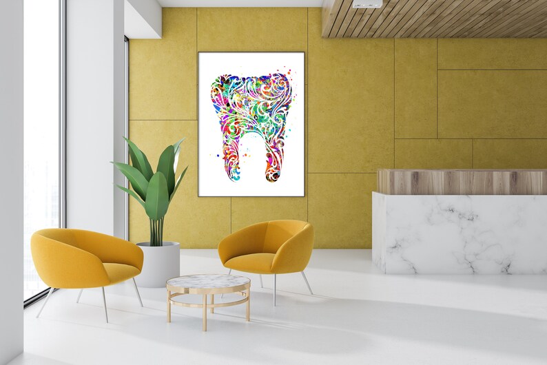 Tooth PRINT Human Tooth Art Watercolor Tooth Medical Art - Etsy