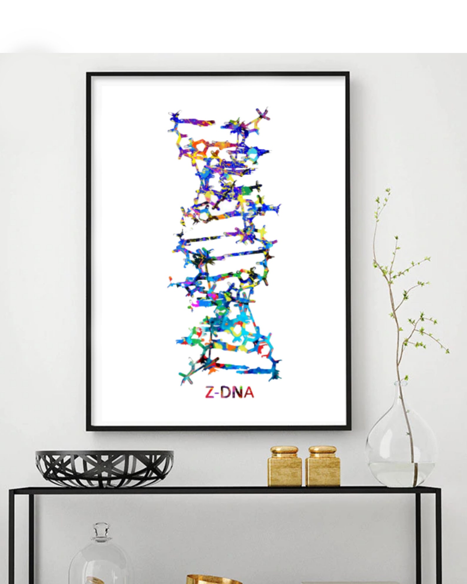 DNA Print DNA A B Z Dna Art PRINTABLE Medical Art Doctor Gift | Etsy