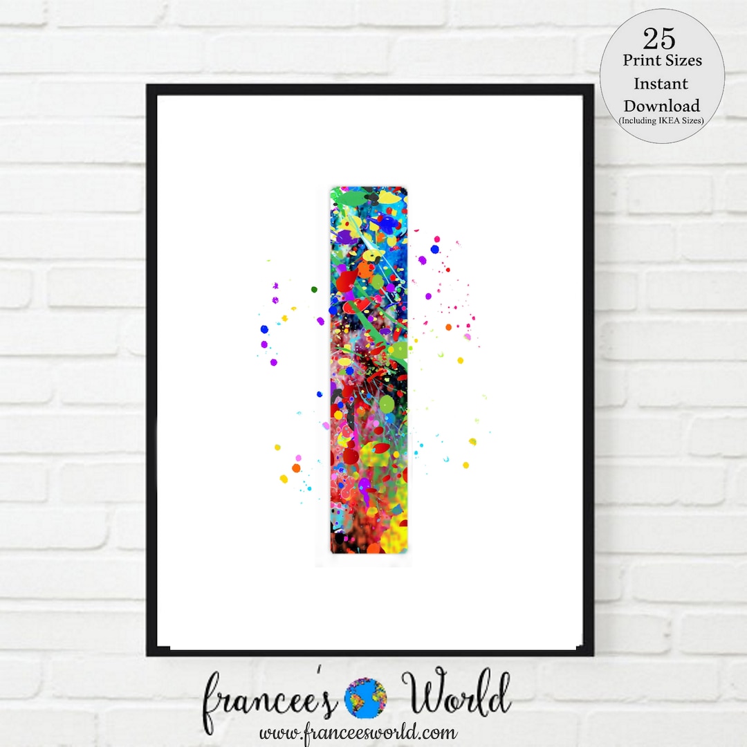 Letter I Wall Decor, Letter Art, Letter I Print, PRINTABLE, Letter I ...