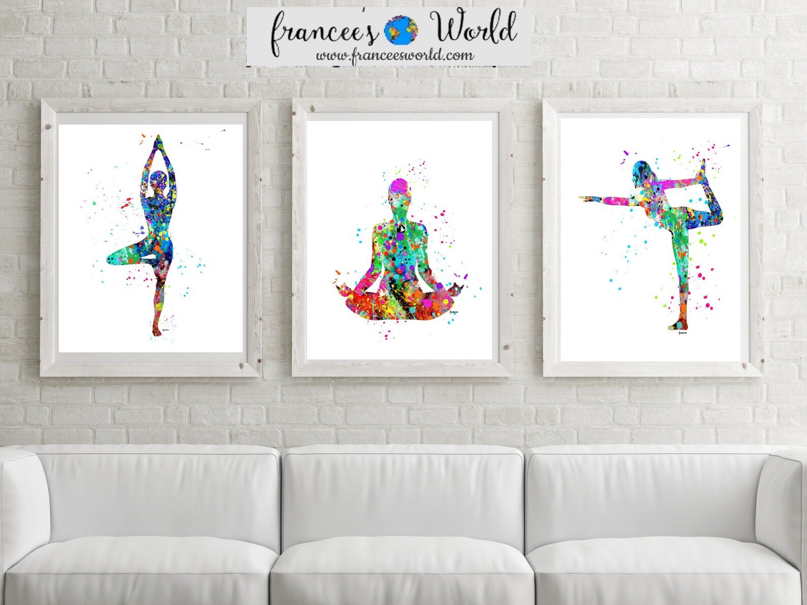 Yoga Pose Art Prints: Colorful Dorm Decor (digital Download) - Etsy
