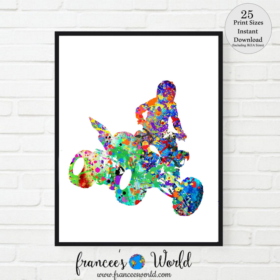 ATV Quad Print off Road Vehicle PRINTABLE Atv Poster Boy - Etsy