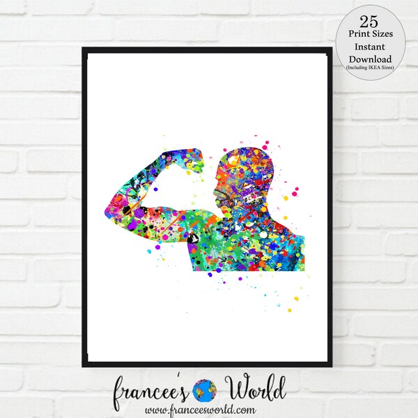 Body Muscles Watercolor - Etsy